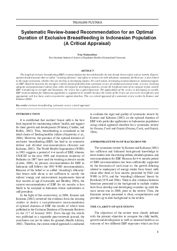 PDF Systematic Review Based Recommendation For An Optimal Duration Of pdf-systematic-review-based-recommendation-for-an-optimal-duration-of