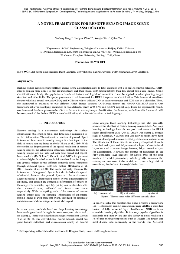 (PDF) A NOVEL FRAMEWORK FOR REMOTE SENSING IMAGE SCENE CLASSIFICATION