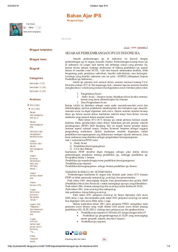 (PDF) SEJARAH PERKEMBANGAN IPS DI INDONESIA