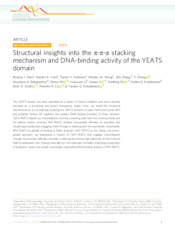 (PDF) Structural insights into the π-π-π stacking mechanism and DNA ...