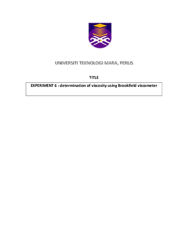 (DOC) UNIVERSITI TEKNOLOGI MARA, PERLIS