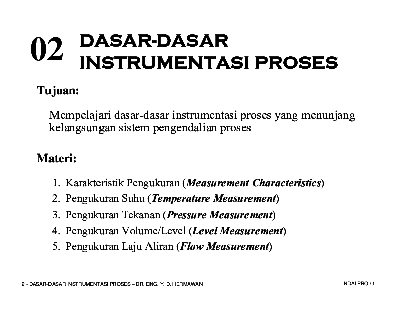 (PDF) DASAR-DASAR INSTRUMENTASI PROSES