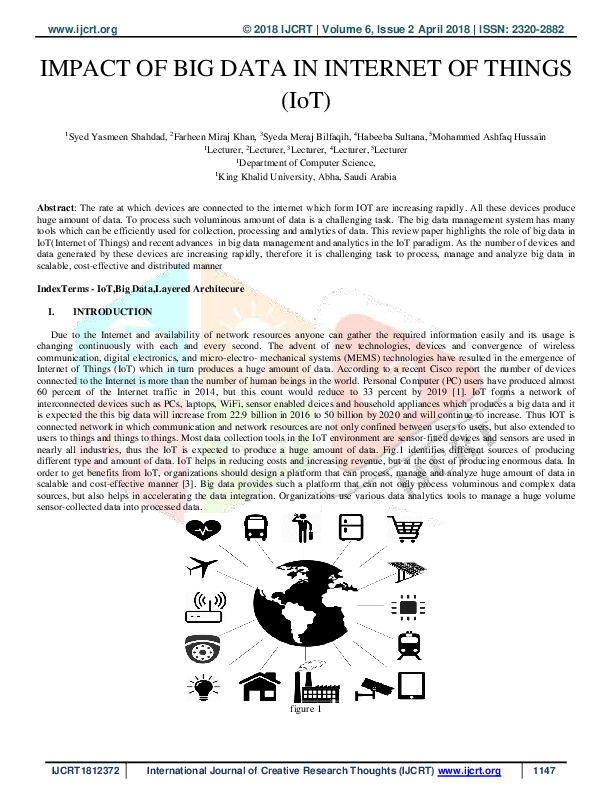 (PDF) IMPACT OF BIG DATA IN INTERNET OF THINGS (IoT