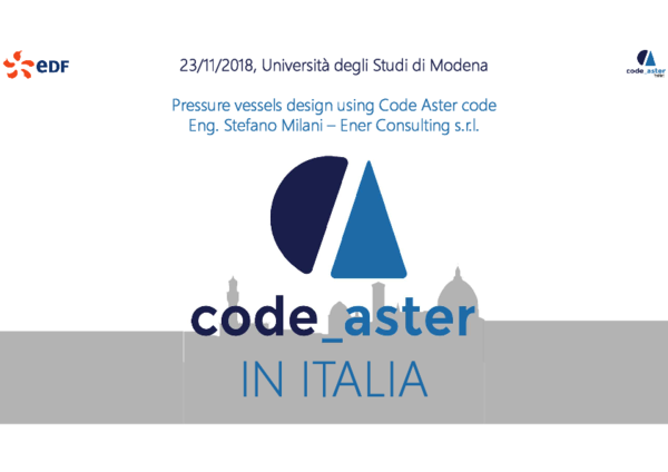 (PDF) Code Aster User Day - Pressure Vessel Design