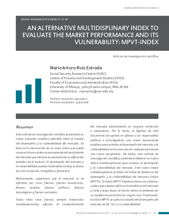 (PDF) AN ALTERNATIVE MULTIDISPLINARY INDEX TO EVALUATE THE MARKET ...