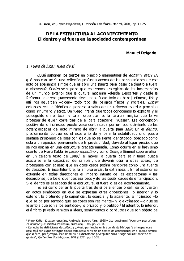 (PDF) De la estructura al acontecimiento