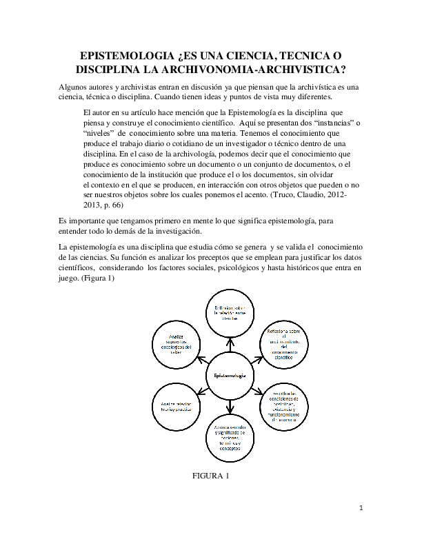 (DOC) EPISTEMOLOGIA ¿ES UNA CIENCIA, TECNICA O DISCIPLINA LA ...