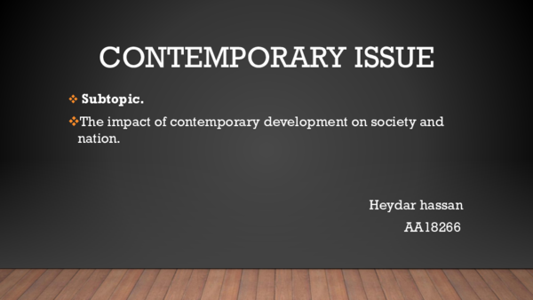 (PPT) Contemporary issue