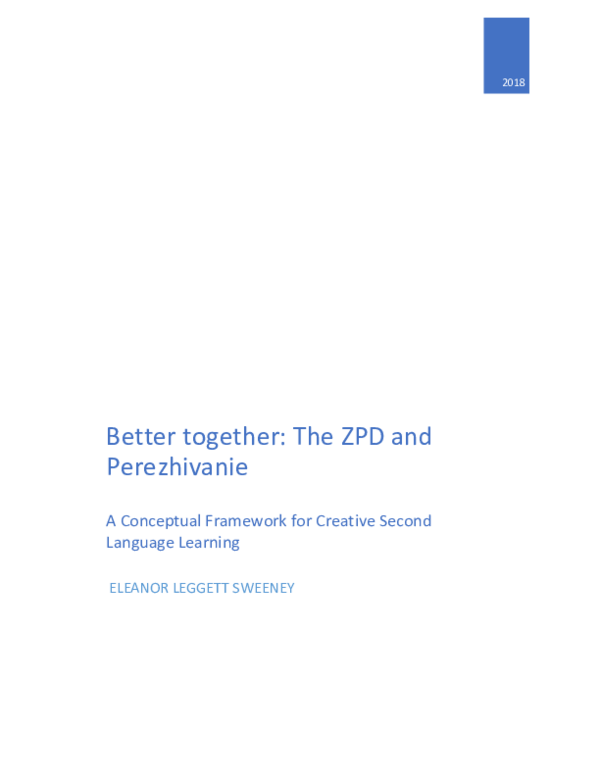 (PDF) Better together: The ZPD and Perezhivanie A Conceptual Framework ...