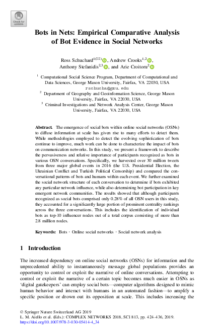 (PDF) Bots in Nets: Empirical Comparative Analysis of Bot Evidence in ...
