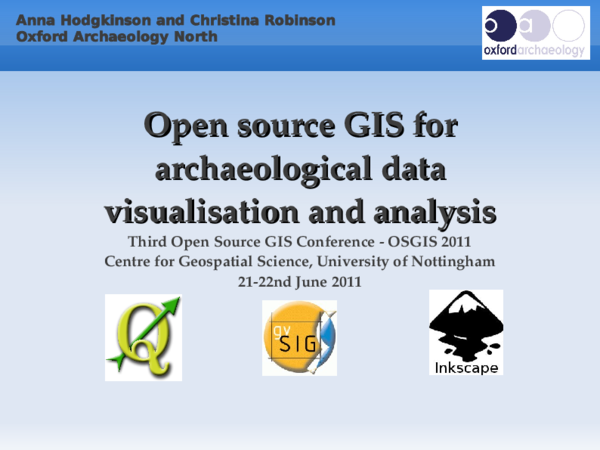 Pdf Open Source Gis For Archaeological Data Visualisation And Analysis