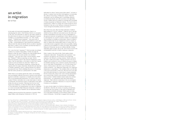 (PDF) An Artist in Migration