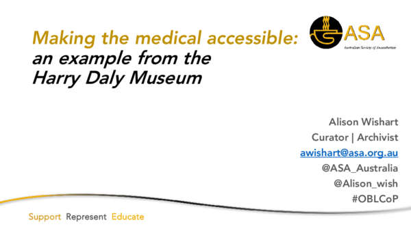 (PDF) Making the medical accessible: an example from the Harry Daly Museum