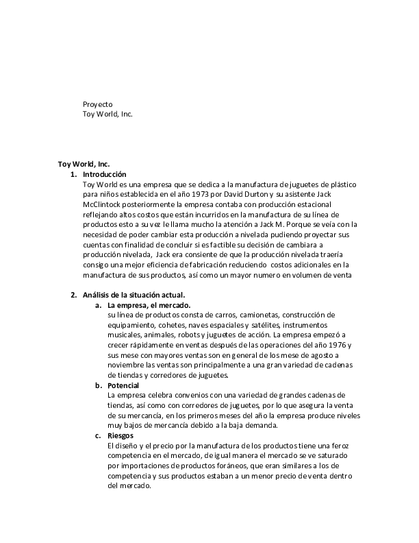 (DOC) Toy world. case study