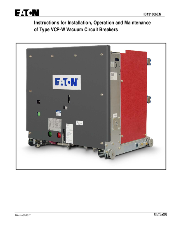 (PDF) Instructions for Installation, Operation and Maintenance of Type ...