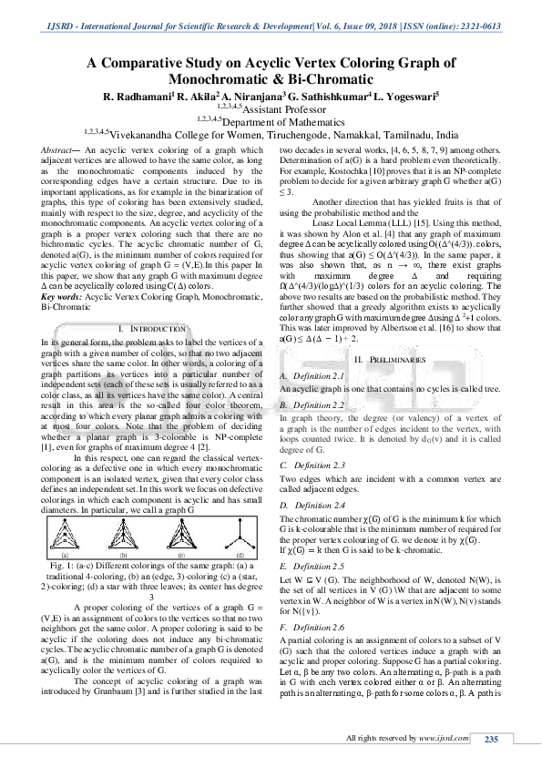 (PDF) A Comparative Study on Acyclic Vertex Coloring Graph of ...