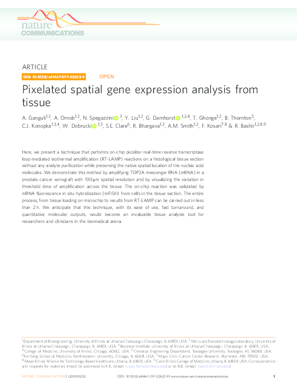 (PDF) Pixelated spatial gene expression analysis from tissue