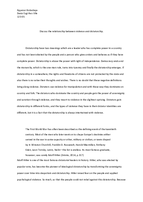 (DOC) Violence&Dictatorship