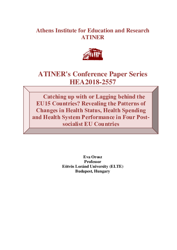 (PDF) Catching up with or Lagging behind the EU15 Countries? Revealing ...
