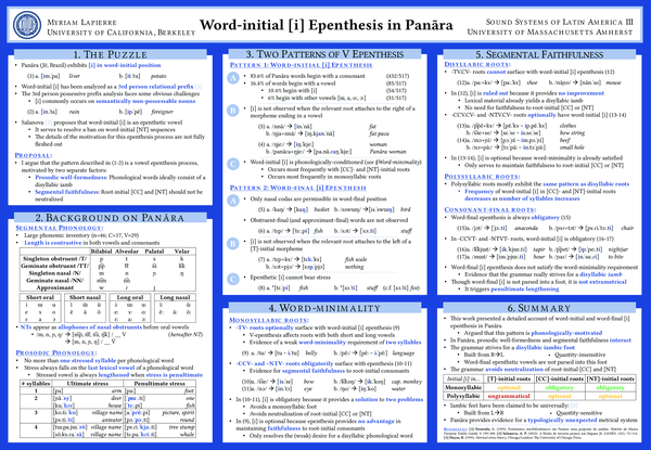 (PDF) Word-initial [i] epenthesis in Panãra
