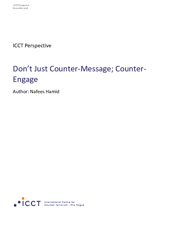 (PDF) Don't Just Counter-Message; Counter-Engage