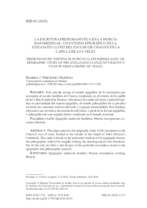 (PDF) La escritura prehumanística en la Murcia bajomedieval: un estudio ...