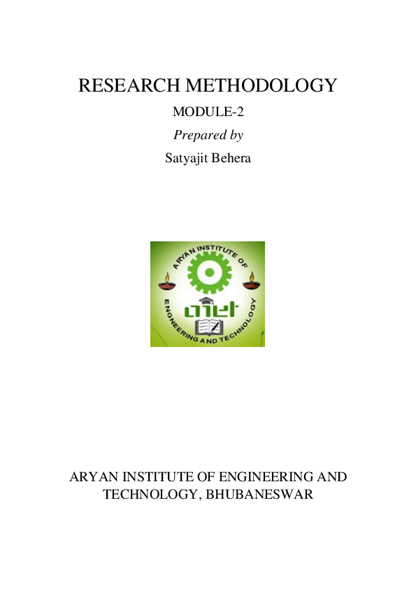 (PDF) research methodology module-2