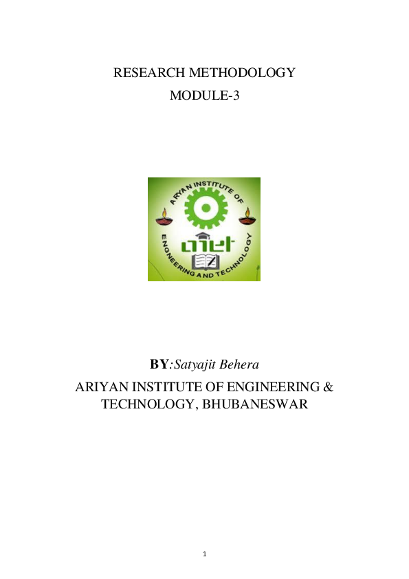 (PDF) research methodology module-3