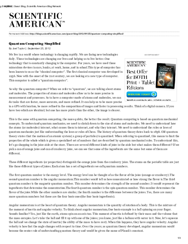 (PDF) A REPORT ON QUANTUM COMPUTING | MGES Journals - Academia.edu