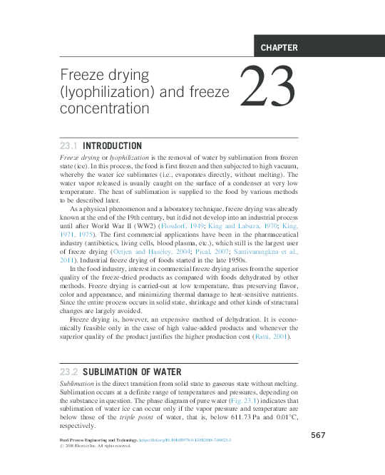 (PDF) Freeze drying (lyophilization)