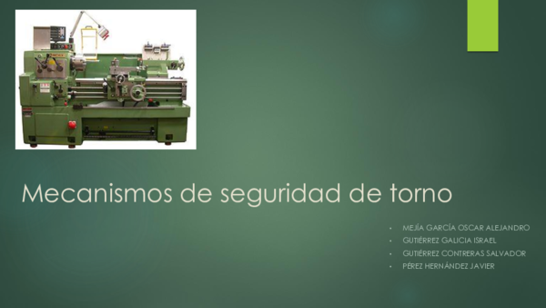 (PPT) Mecanismos de seguridad de torno