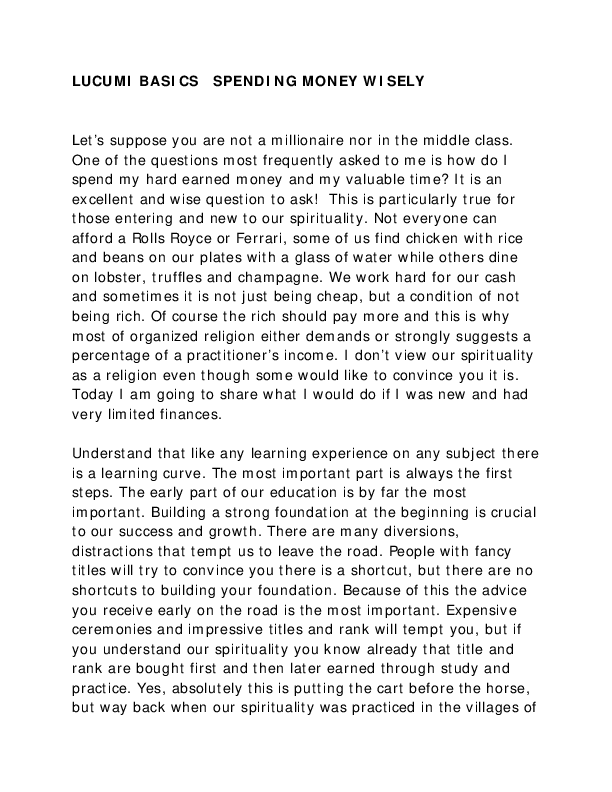 (PDF) LUCUMI BASICS SPENDING MONEY WISELY
