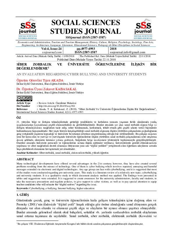 (PDF) SOCIAL SCIENCES STUDIES JOURNAL
