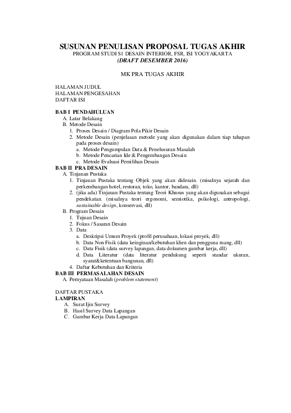 (PDF) SUSUNAN PENULISAN PROPOSAL TUGAS AKHIR