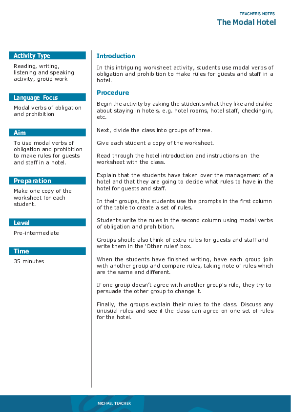 (DOC) The modal hotel
