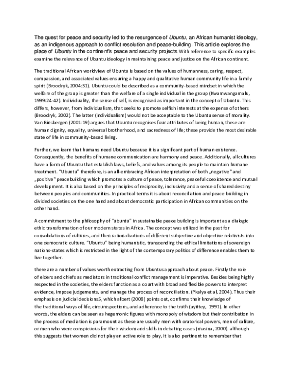 (DOC) Ubuntu ideology