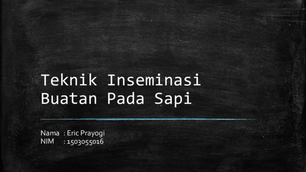 (PPT) Teknik Inseminasi Buatan Pada Sapi