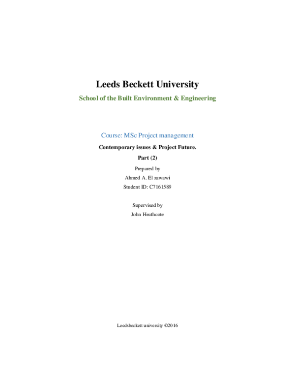 (DOC) Contemporary issues & Project Future.