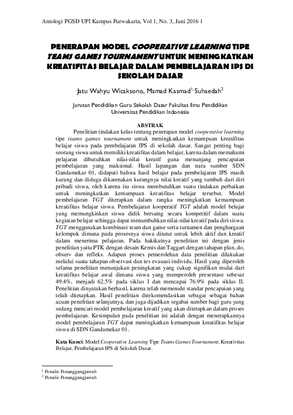 (DOC) PENERAPAN MODEL COOPERATIVE LEARNING TIPE TEAMS GAMES TOURNAMENT ...