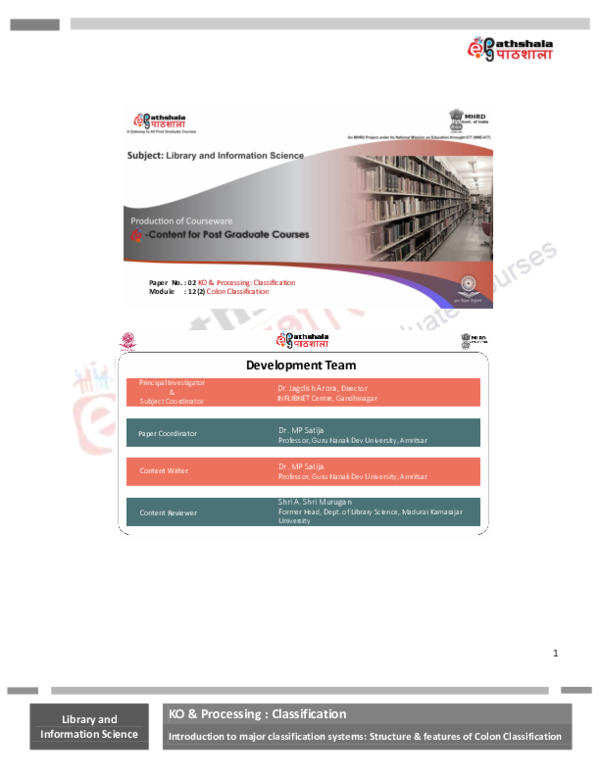 (PDF) Library and Information Science