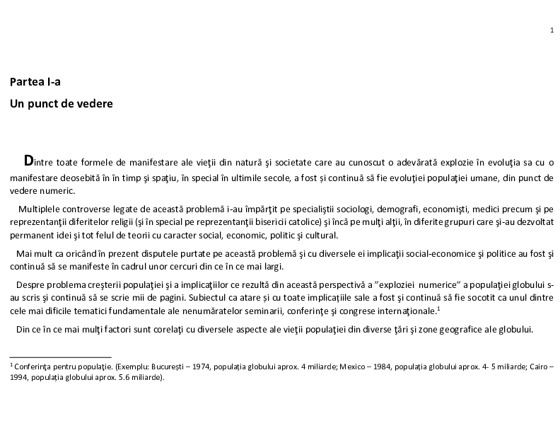 (DOC) Partea I-a Un punct de vedere