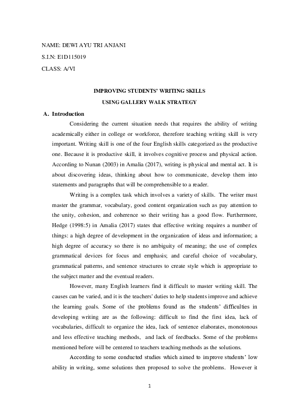 (DOC) GALLERY WALK TECHNIQUE