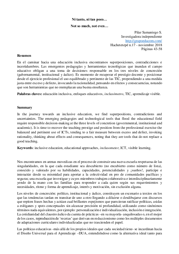 (PDF) Ni tanto ni tan poco