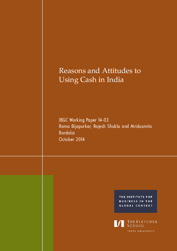 (PDF) Reasons and Attitudes to Using Cash in India