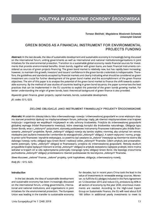 (PDF) Green bonds as a financial instrument for environmental projects ...