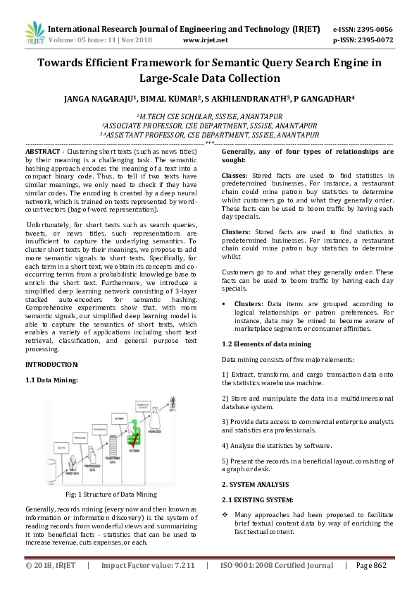 (PDF) IRJET- Towards Efficient Framework for Semantic Query Search Engine in Large-Scale Data ...