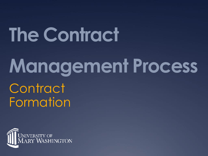 (PPT) The Contract Management Process Contract Formation