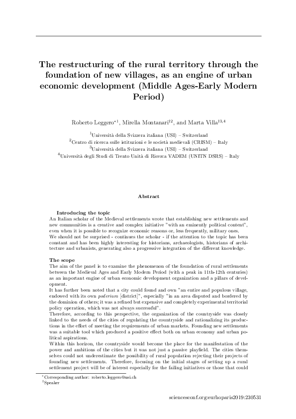 (PDF) The restructuring of the rural territory through the foundation ...