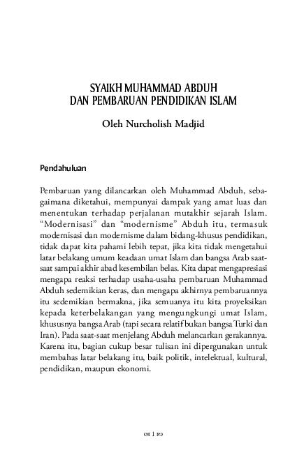 (PDF) Syaikh Muhammad Abduh dan Pembaruan Pendidikan Islam
