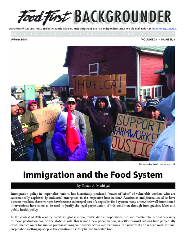 (PDF) Immigration and the Food System